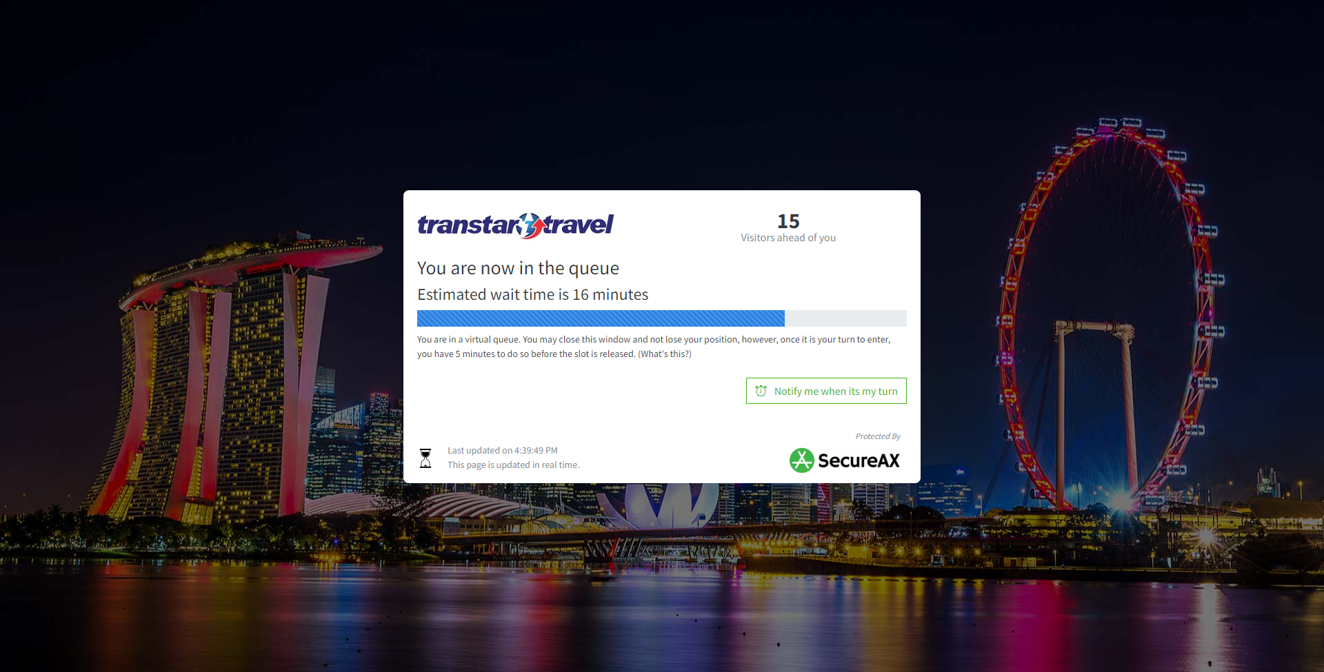 Virtual Queue for Online Ticketing - Singapore Managed Cloud Hosting